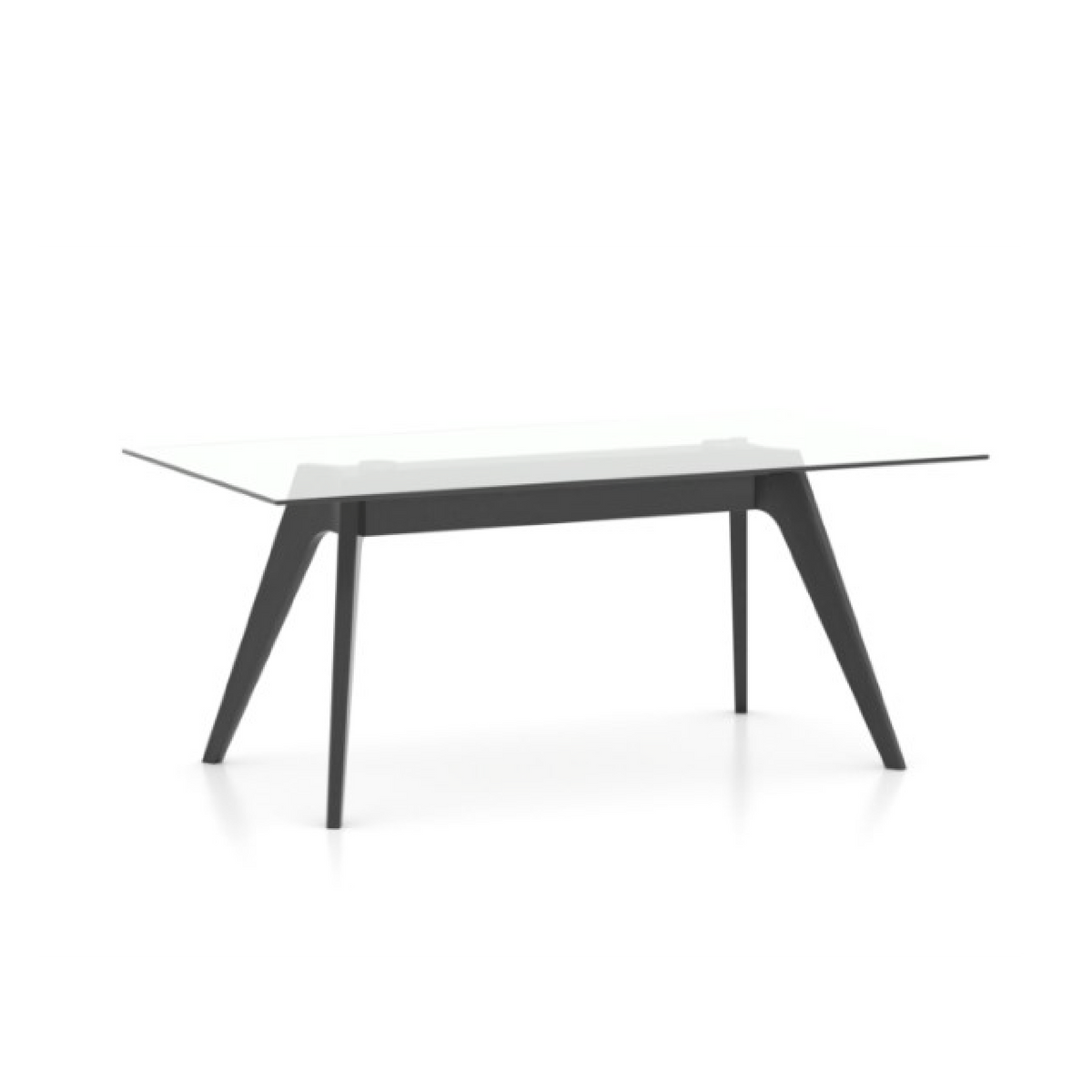 Downtown Rectangular Glass Top Table 4072 - DQ Leg – Guerard's Furniture